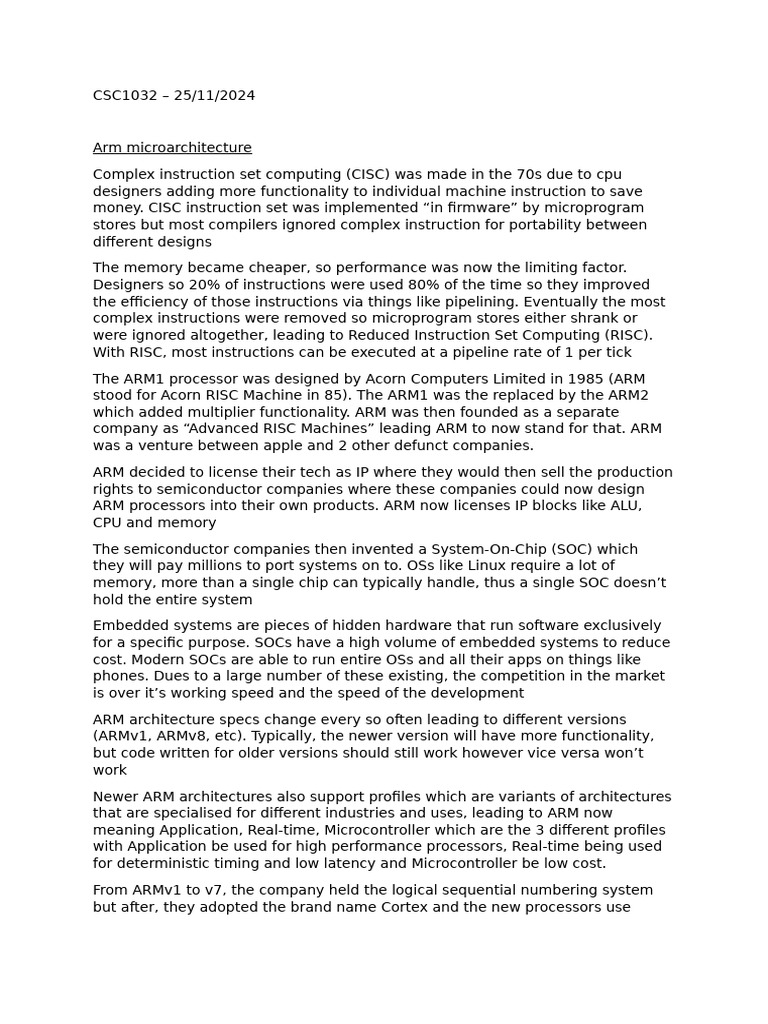 25 11 24 - I Hope You Like Microarchitecture Lore | PDF | System On A ...