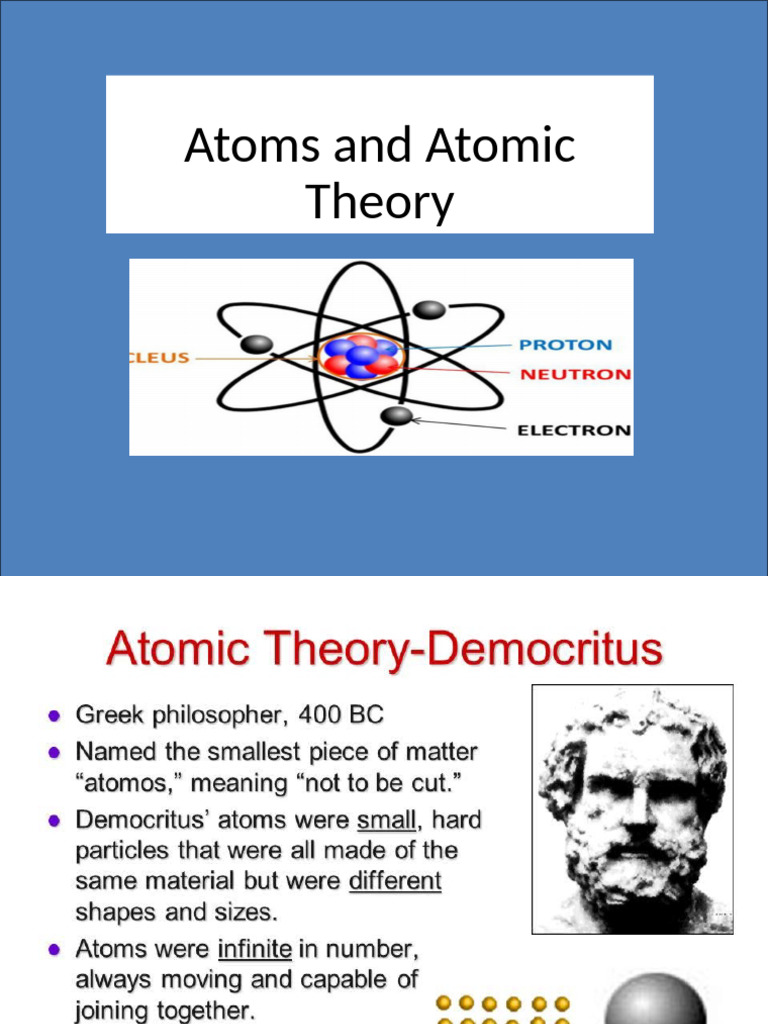 Atom and Atomic Theory | PDF | Atomic Orbital | Atoms