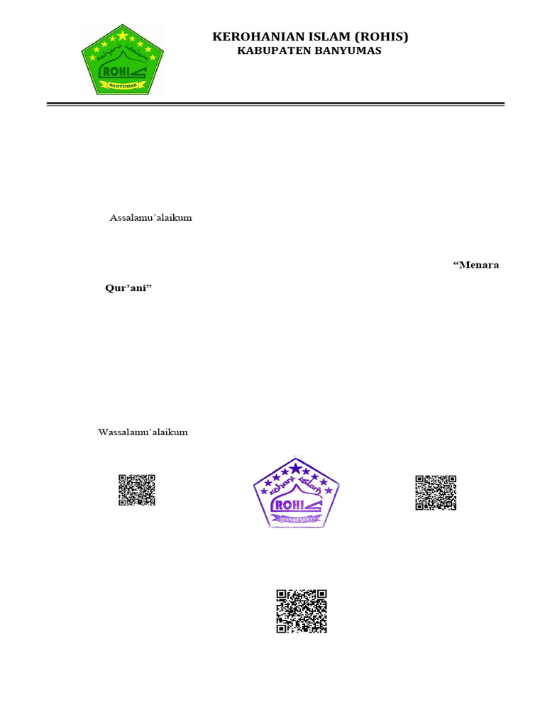 Surat Undangan Rohis | PDF