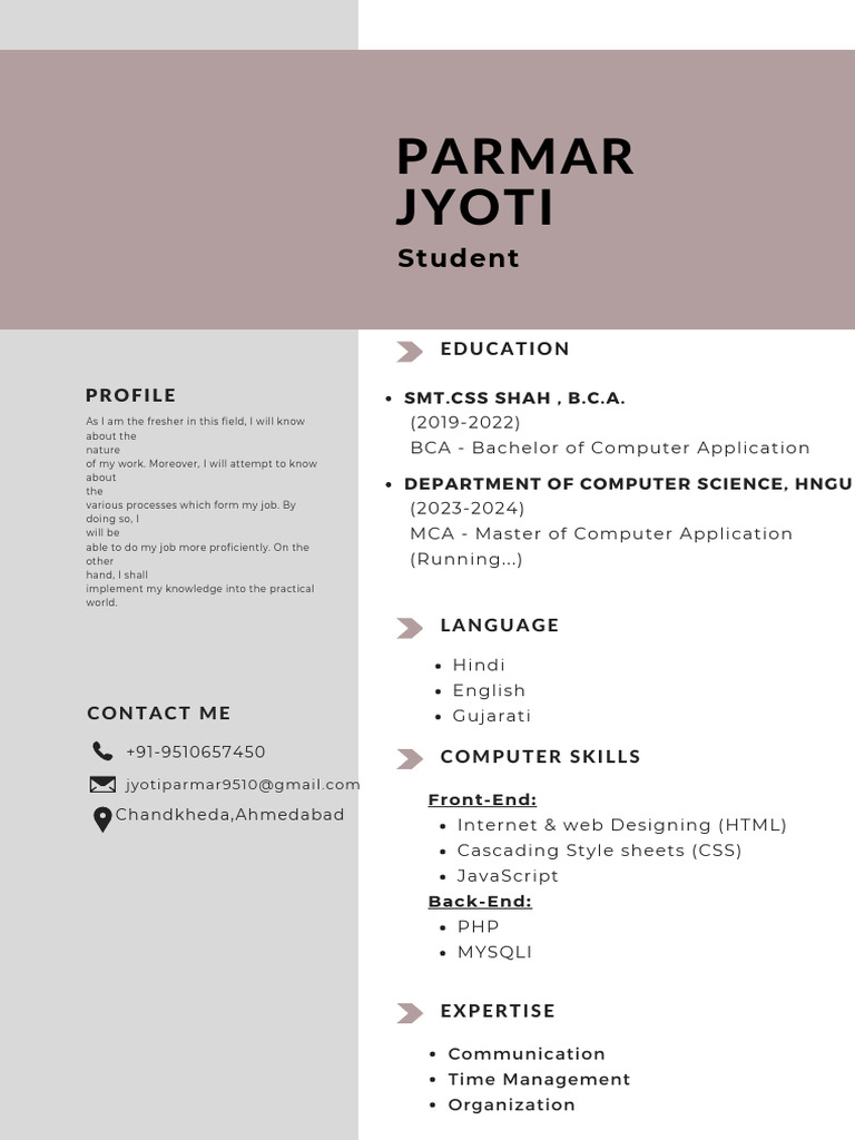 White Simple Student CV Resume - 20250228 - 162341 - 0000 | PDF