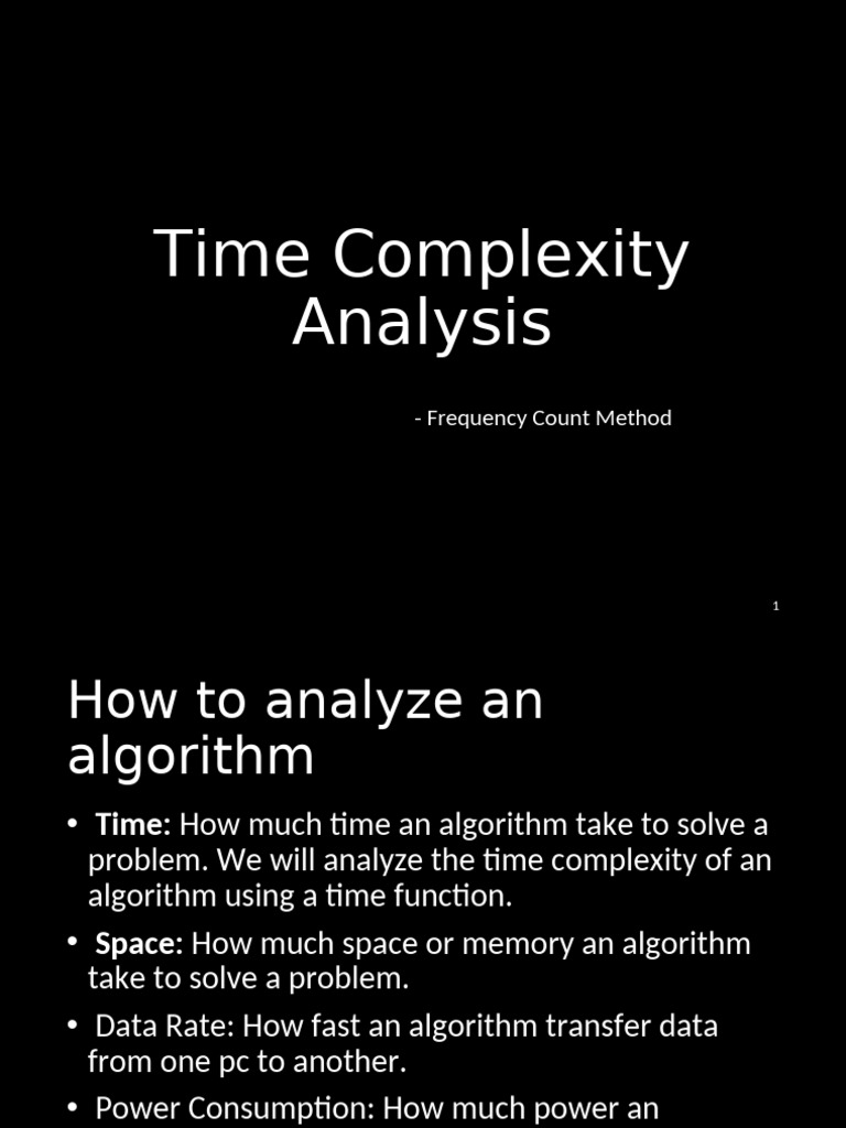 Lecture 13 Frequency Count Method Pdf Time Complexity Algorithms 0196