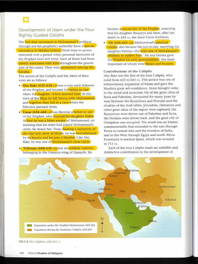 Development Under The Four Rightly Guided Caliphs | PDF