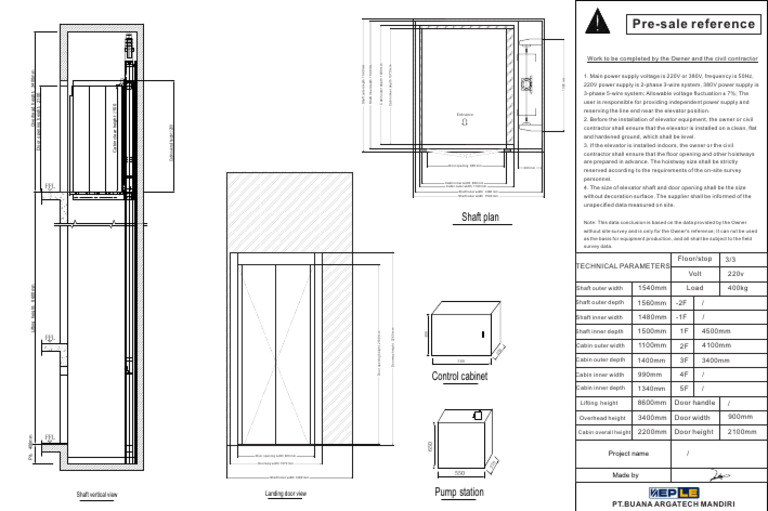 3 Stop Hydraulic Elevator Drawing For Nanda2025022 - 250227 - 170437 | PDF | Elevator ...