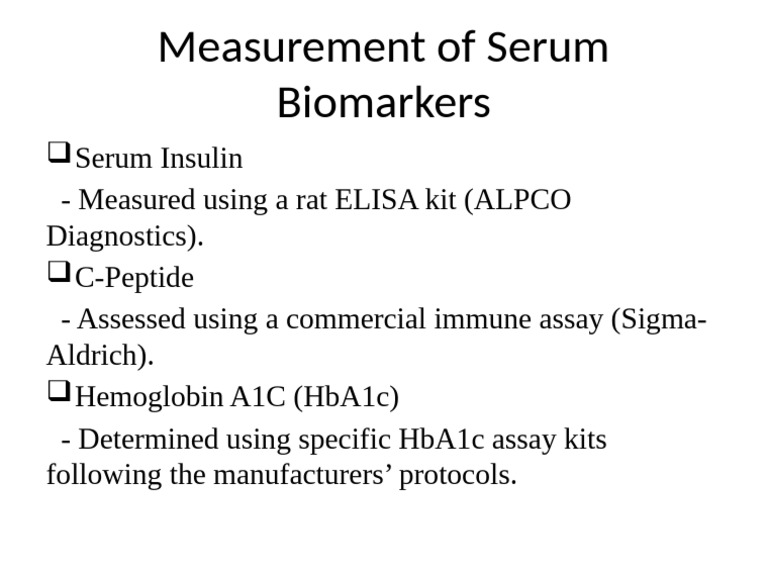 Measurement of Serum Biomarkers | PDF