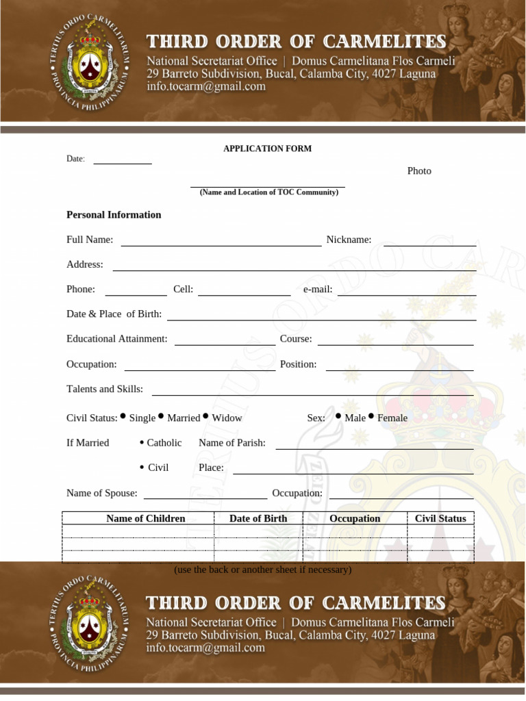 Application Form Lay-2025 | PDF
