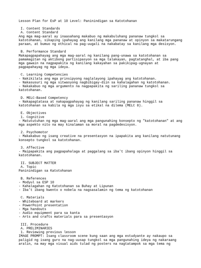 Lesson Plan Esp 7es | PDF