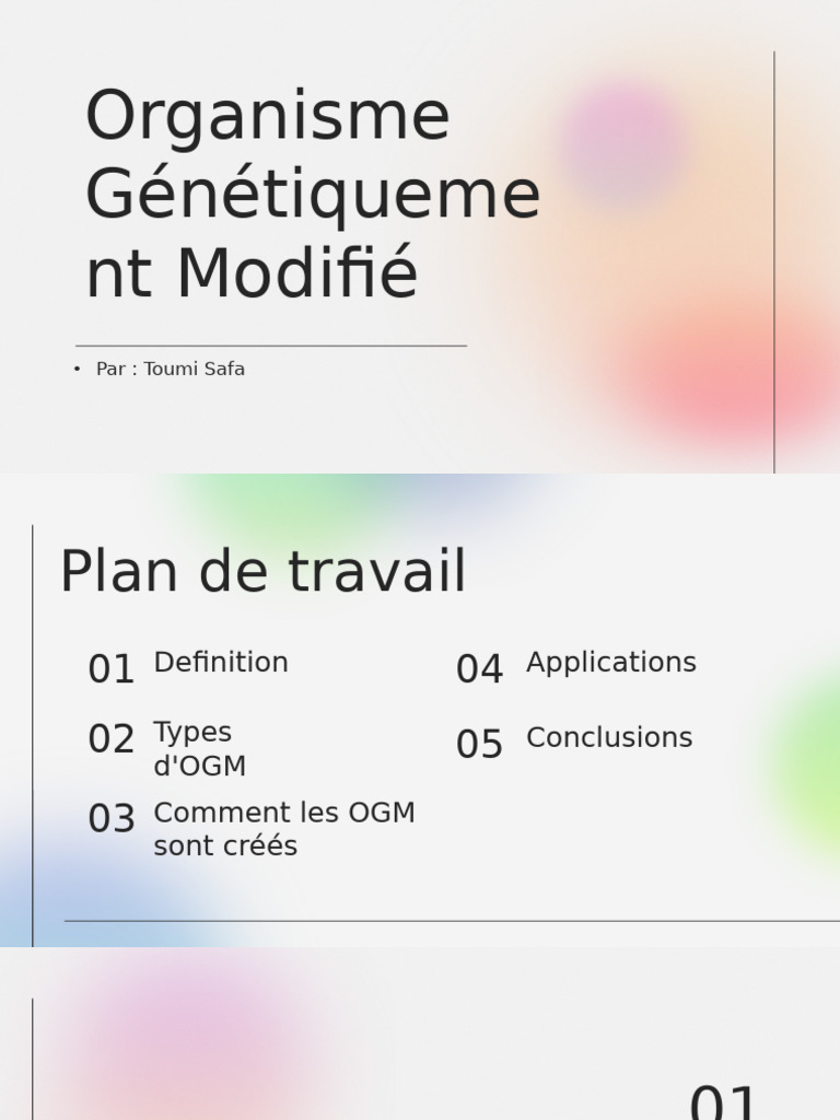 Comprendre les OGM : Définitions et Applications | PDF | Organisme ...