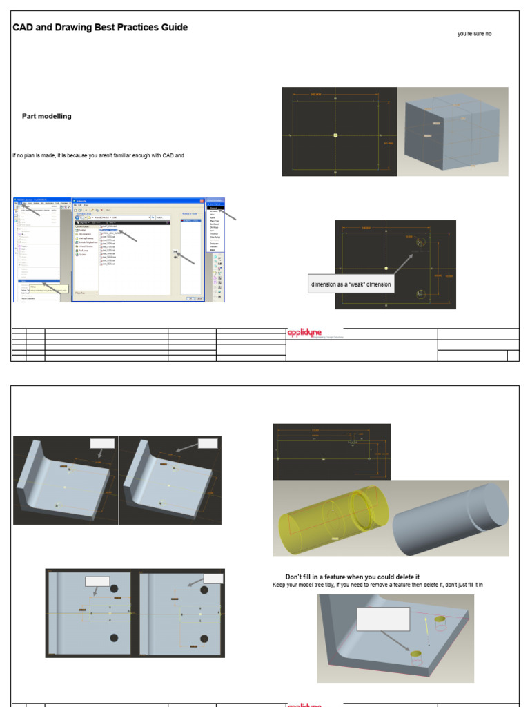 Applidyne Engineering Design CAD Best Practices v3 | PDF | Engineering Tolerance