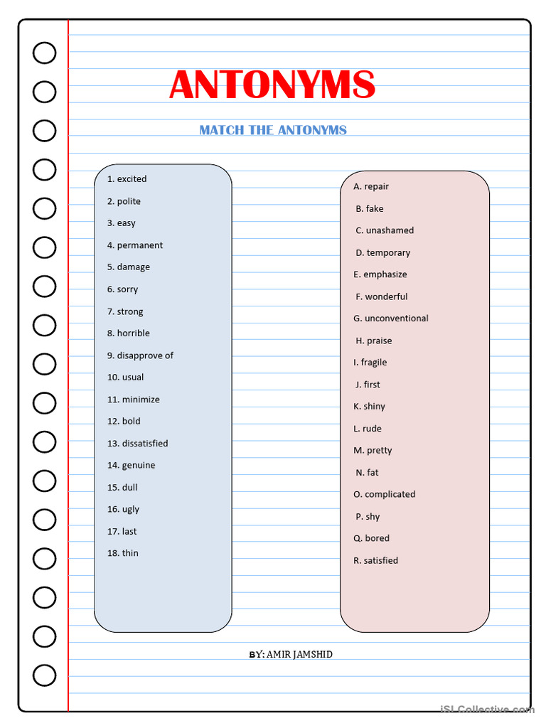 Antonyms | PDF