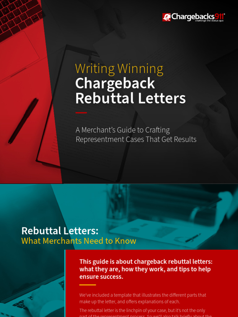 Rebuttal Letter Guide Chargebacks911 | PDF | Financial Services | Banking Technology