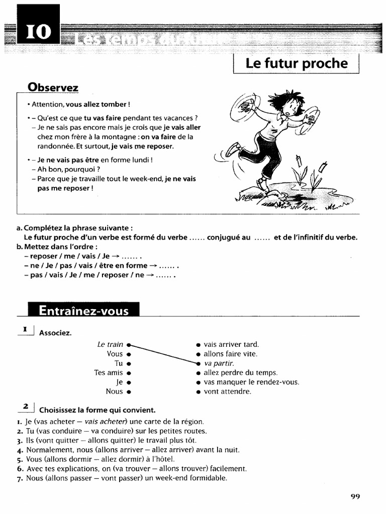 Le Futur Proche - Exercices de Grammaire | PDF