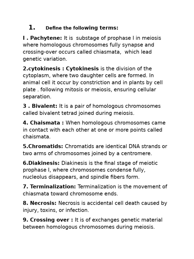Biology Note Cell Cycle Pdf Meiosis Mitosis