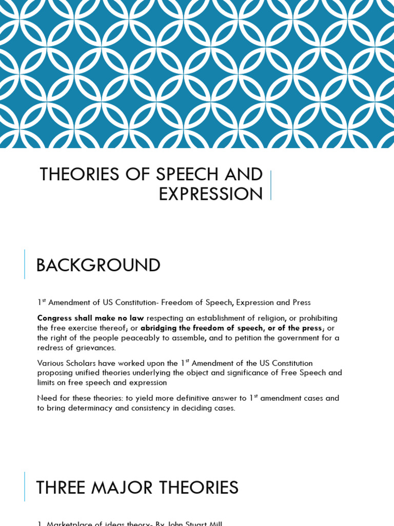 Module 1_Theories of Speech and Expression_Media and Entertainment Law ...