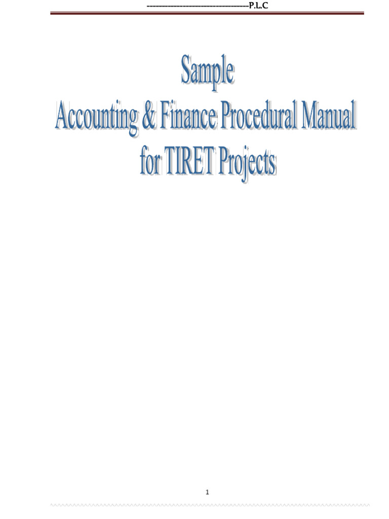 Accounting Manual for Manufacturing Firms | PDF | Banks | Payments