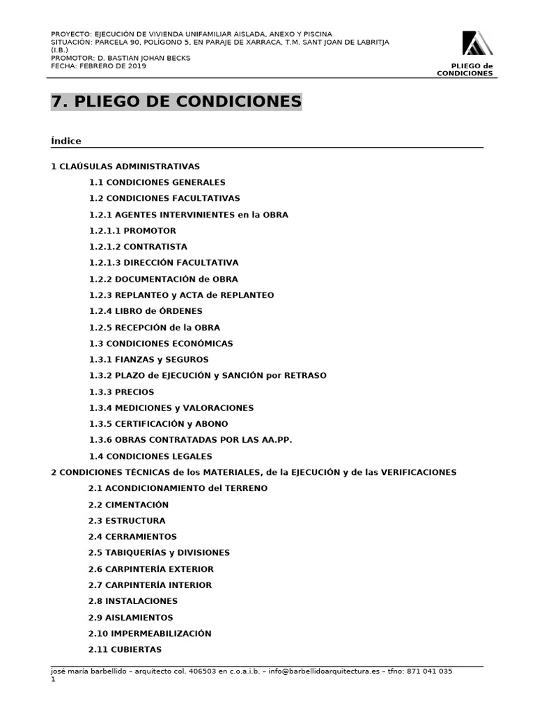 Pliego de Condiciones | PDF | Contratista general | Outsourcing