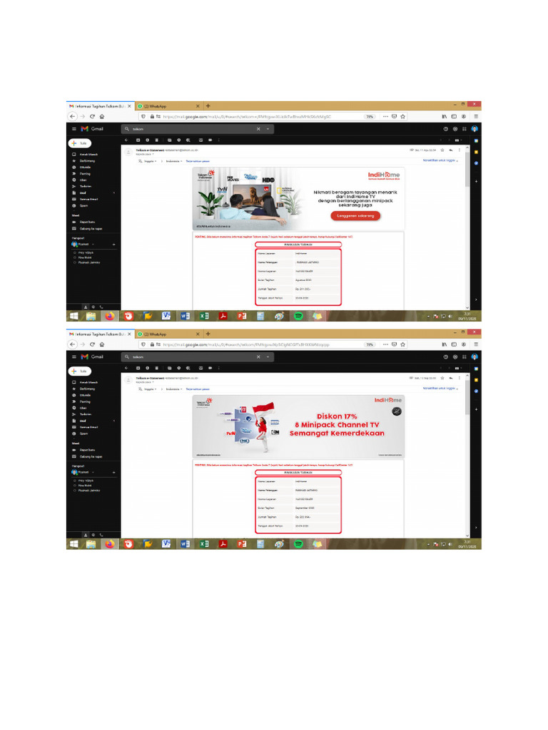 pembayaran Indihome | PDF