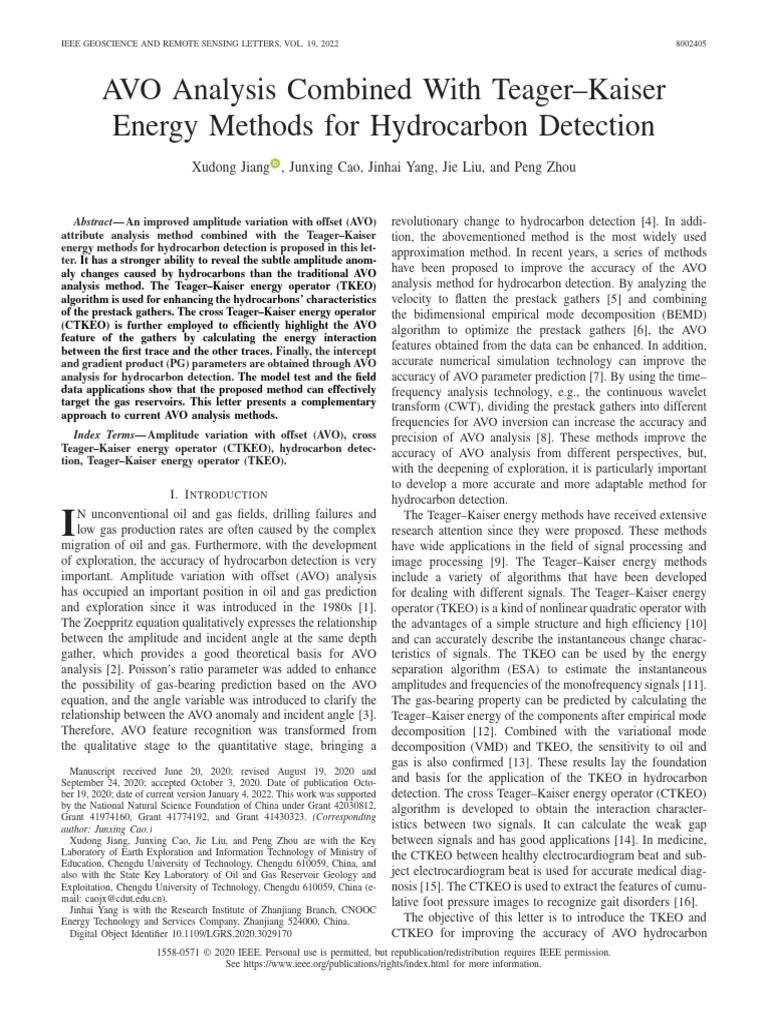 Jiang Et Al -2022-AVO Analysis Combined With TeagerKaiser Energy Methods for Hydrocarbon ...