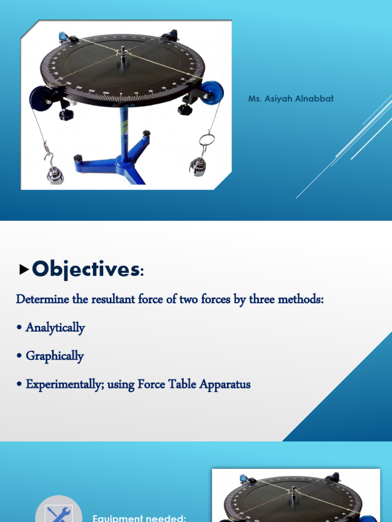 Force table(1).pdf 3 | PDF | Force | Euclidean Vector