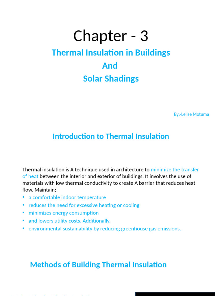 Chapter - 3 | PDF | Building Insulation | Thermal Insulation
