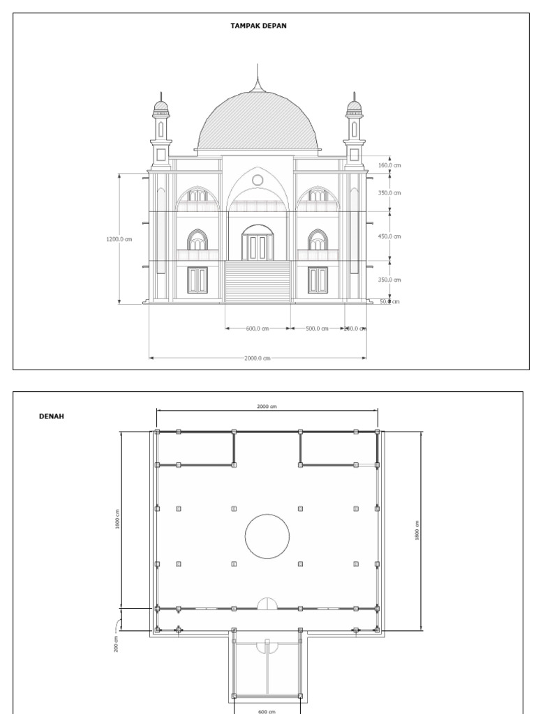GAMBAR layout masjid 2024 | PDF