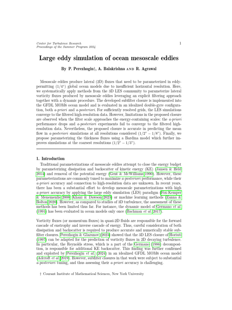 2024 - Perezhogin et al. Large eddy simulation of ocean mesotidal ...