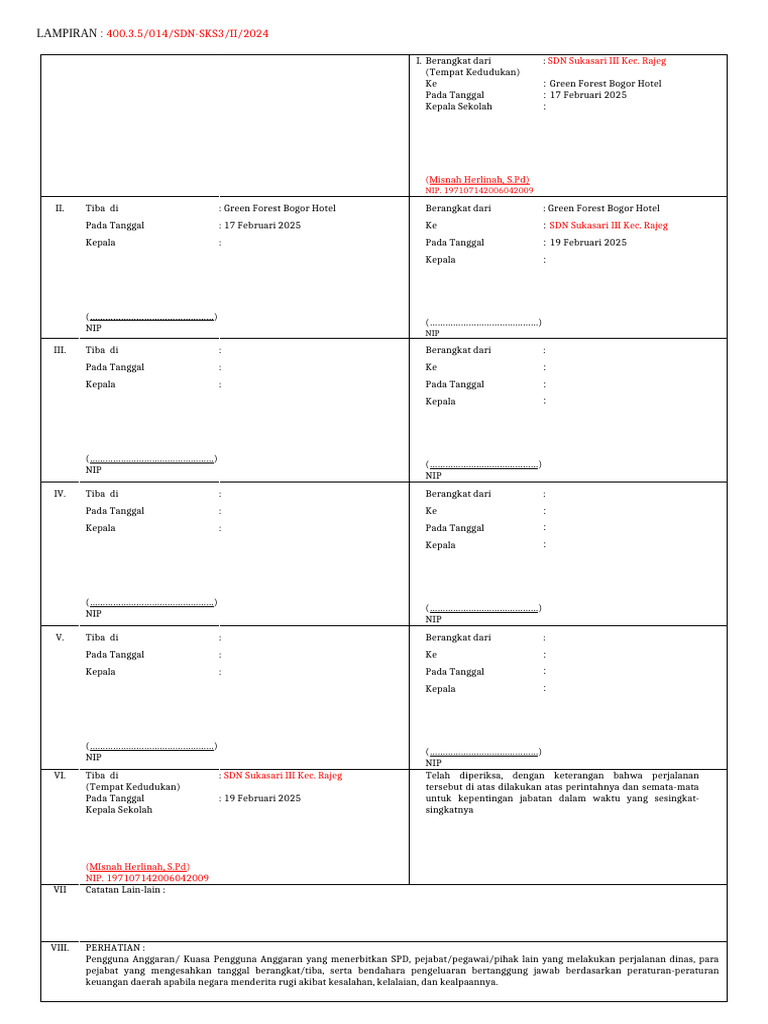 Lampiran SPPD (1) | PDF