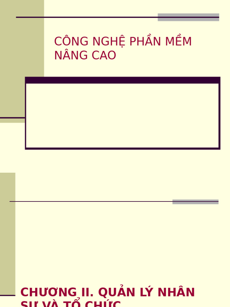 CNPMNC-Chuong 2-Quan Ly Nhan Su Va To Chuc | PDF