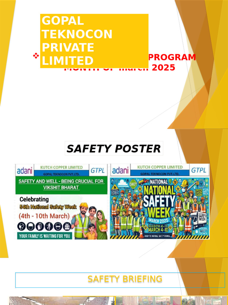 Gtpl-National Safety Week-Program-Month Of-March2025 | PDF