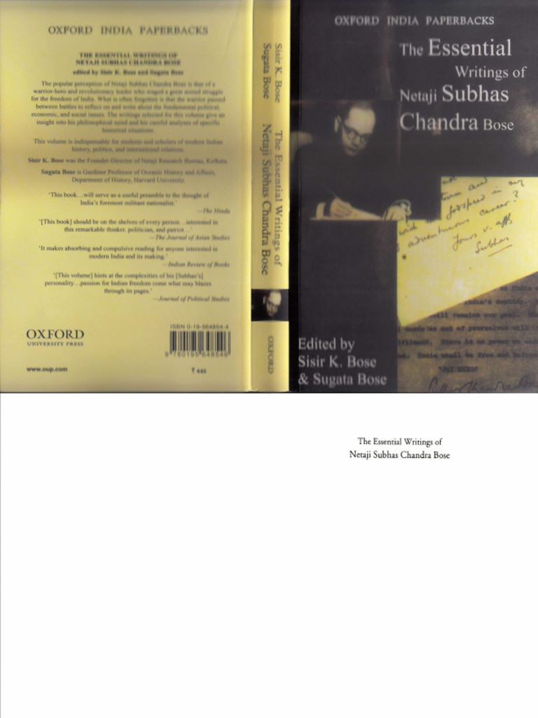 The Essential Writings Of Netaji Subhas Chandra Bose Pdf