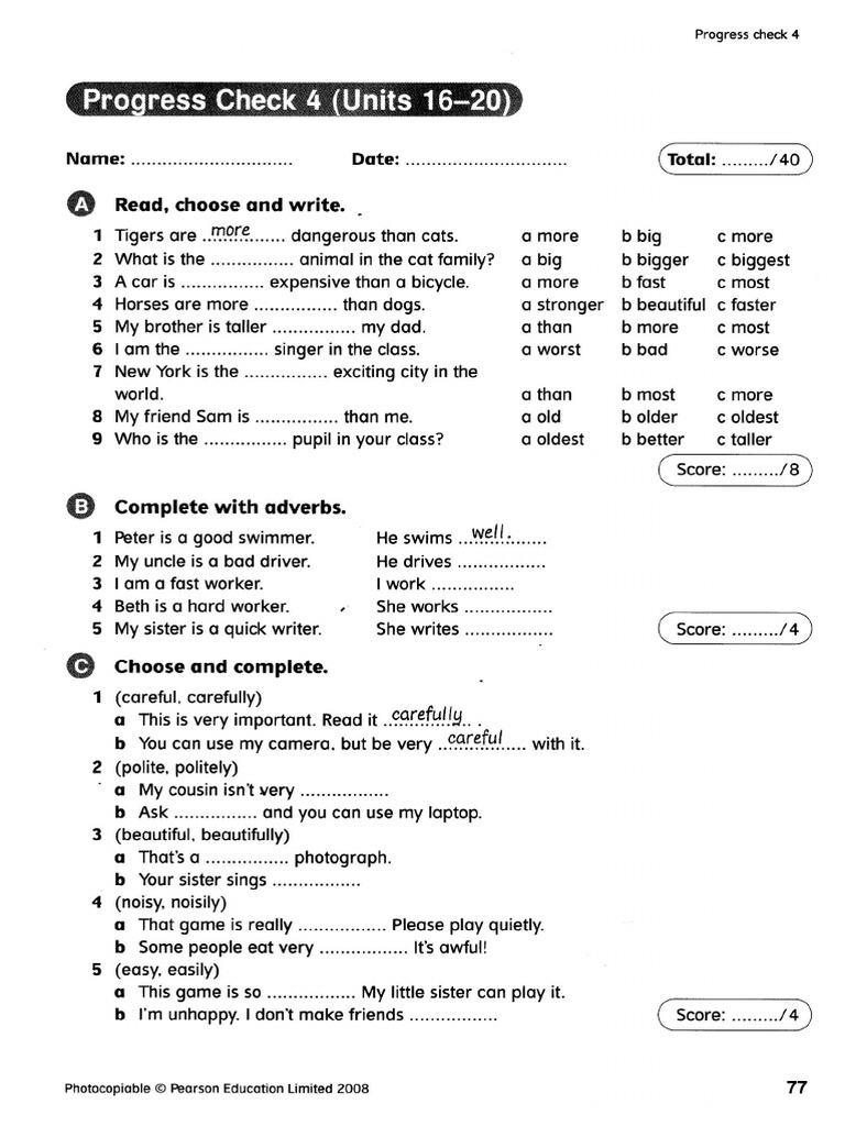 New-Grammar-Time-3-Test 4 | PDF