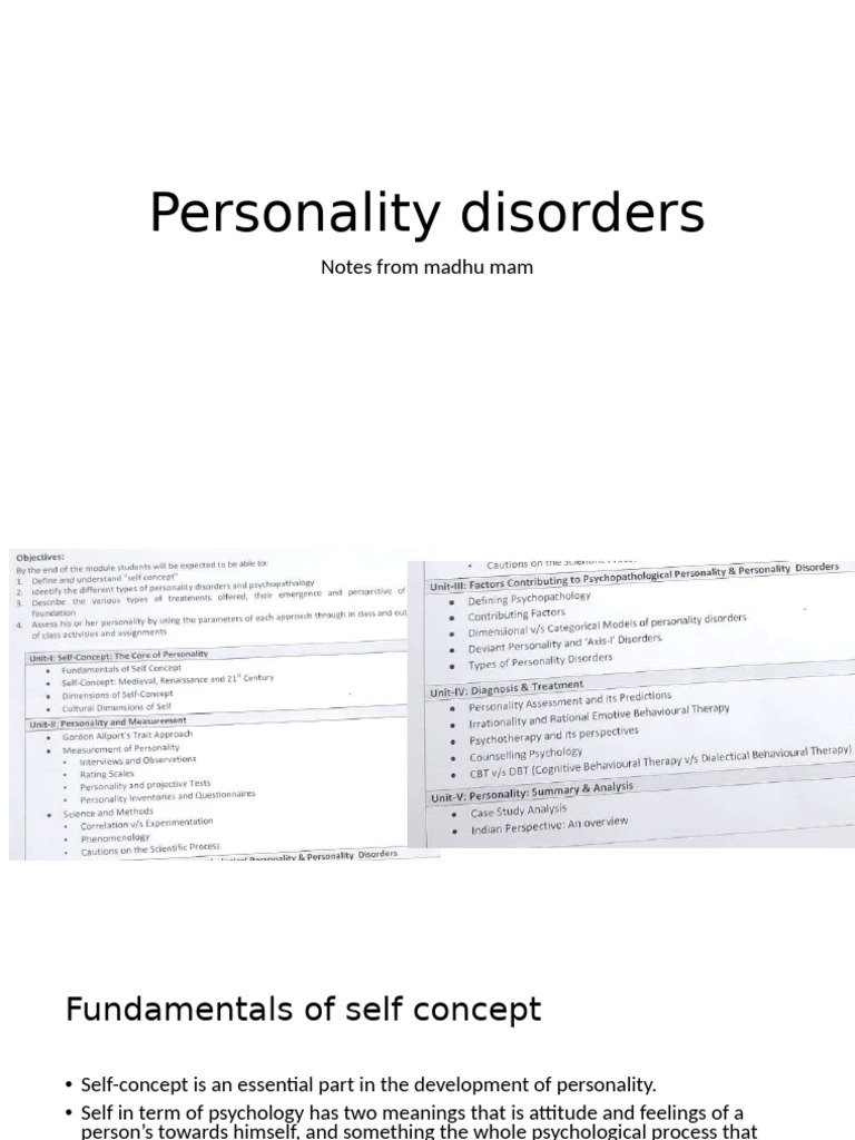 Personality Disorders | PDF | Self Concept | Motivational