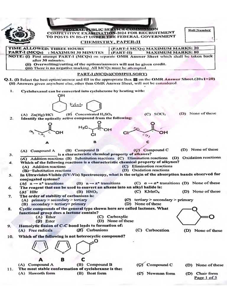 CSS 2024 Chemistry Paper 2 | PDF