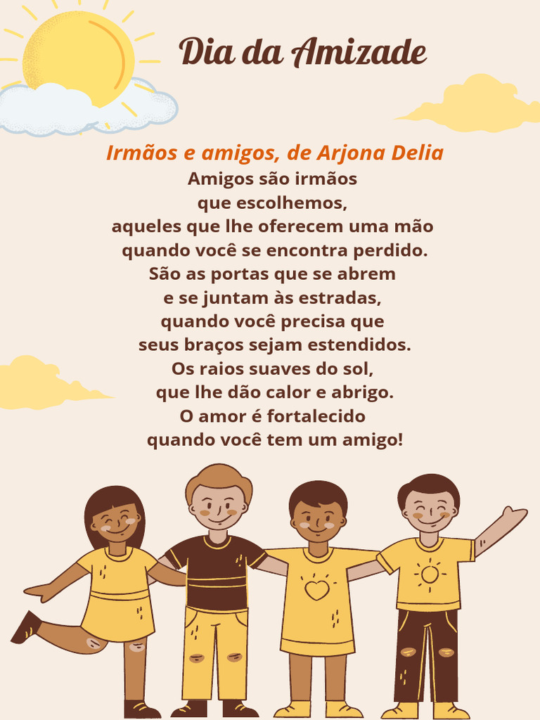 Dia Da Amizade - Poema | PDF