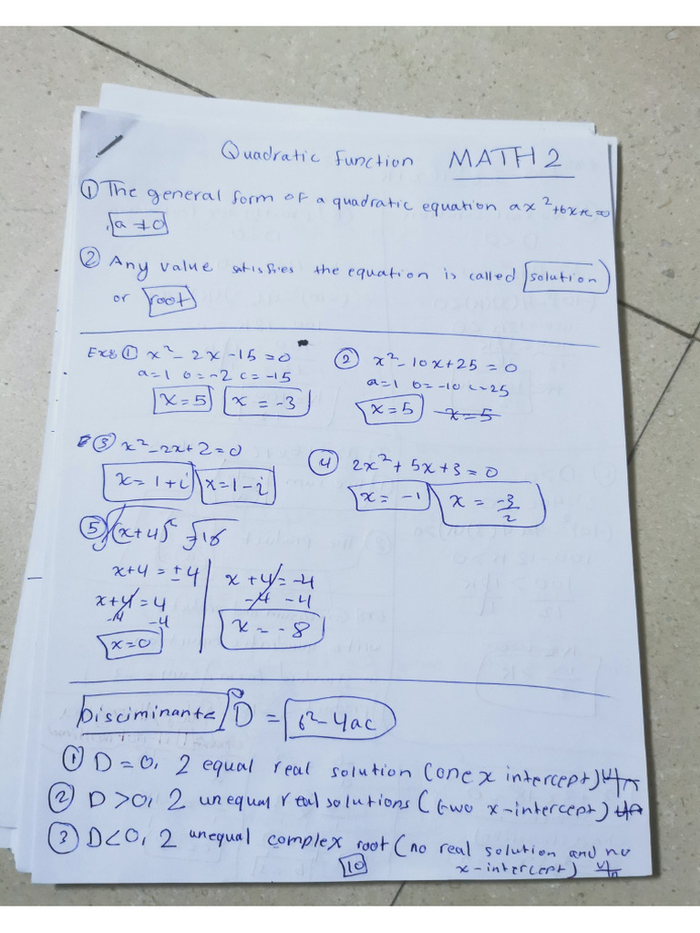 Quadratic Functions | PDF