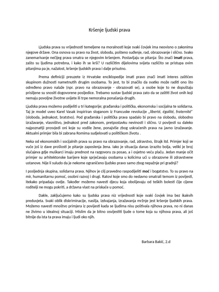 Kršenje Ljudski Prava | PDF