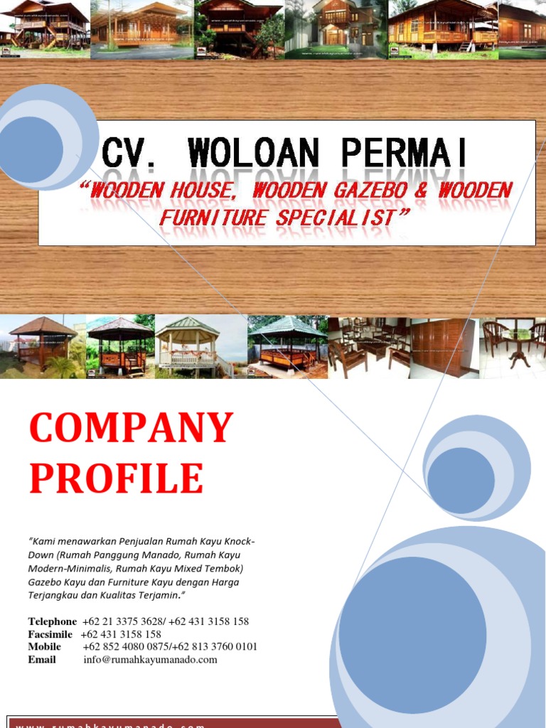 Company Profile Cv. Woloan Permai (Wooden House, Gazebo & Funiture ...