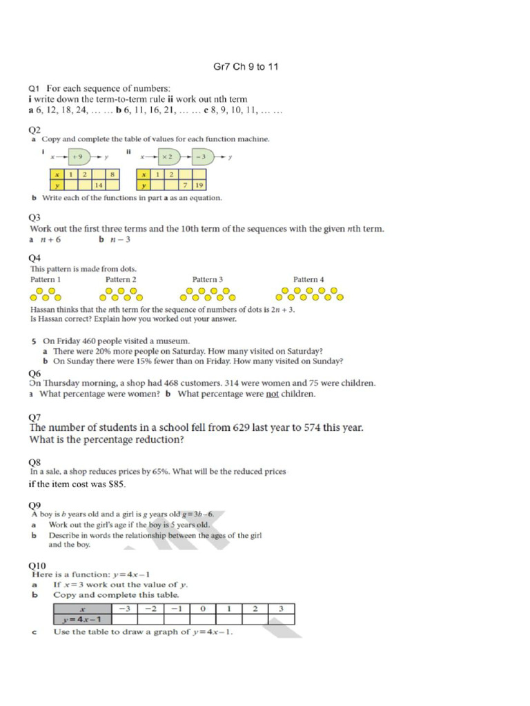Chapter9-11 Revision | PDF