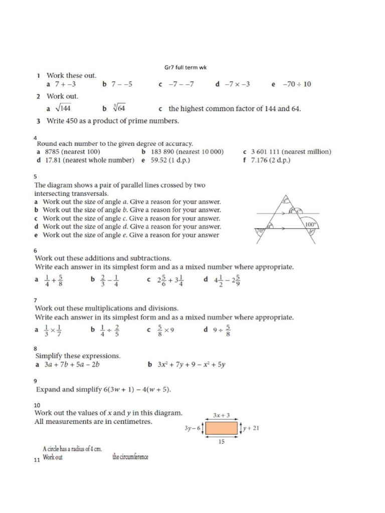 Term 1 Revision | PDF
