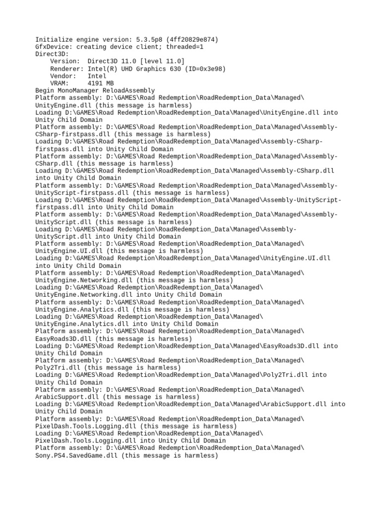 output_log | PDF | Shader | Computing Platforms