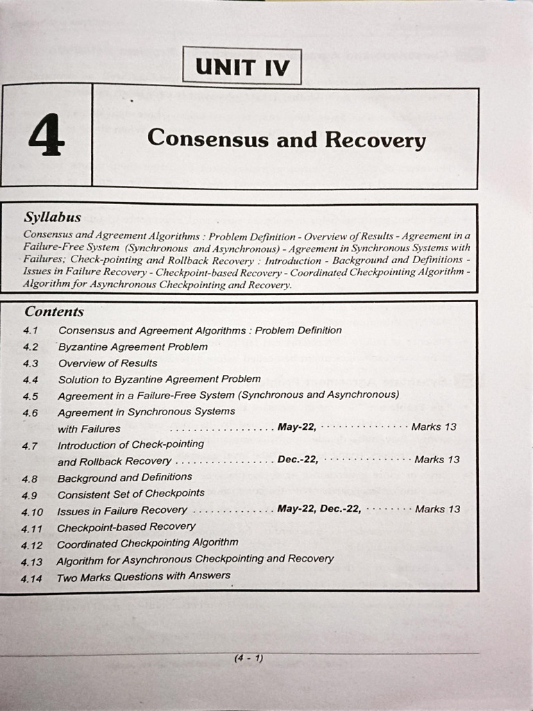 Distributed Computing UNIT-4 | PDF | Computing | Algorithms