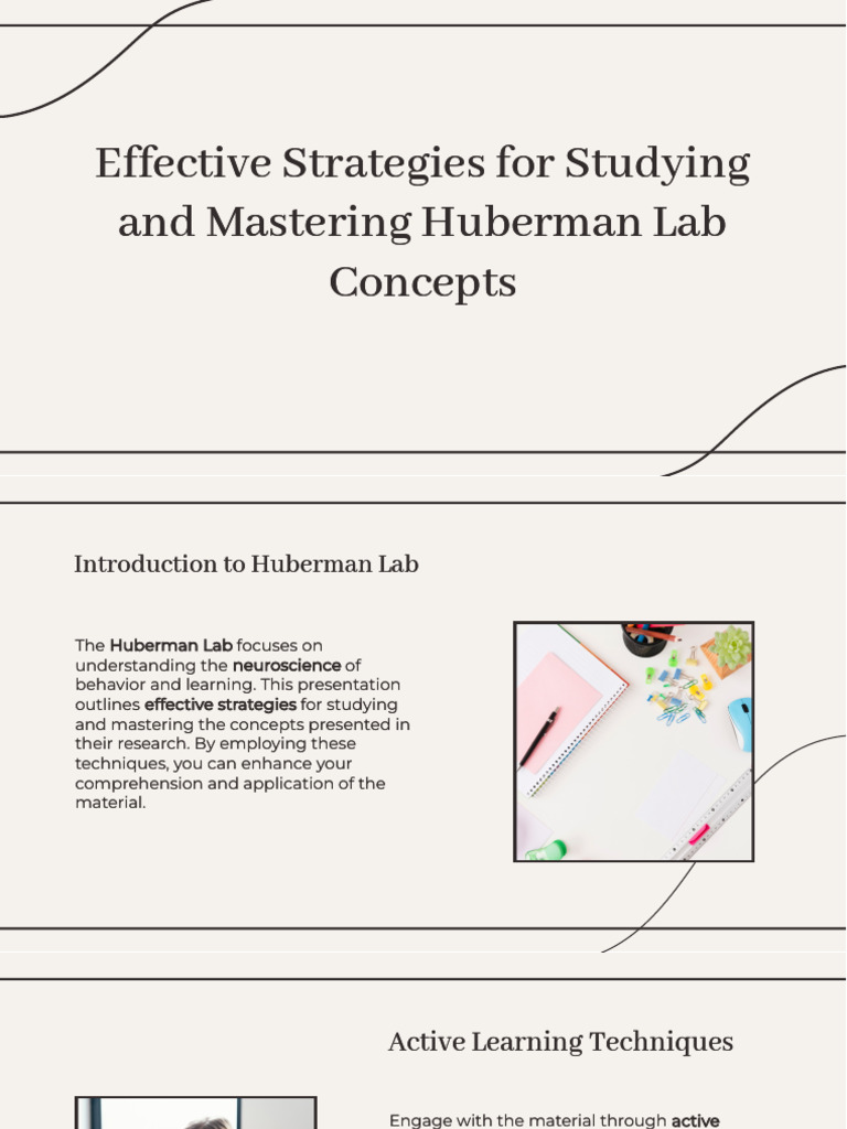 Effective Strategies For Studying and Mastering Huberman Lab Concepts | PDF