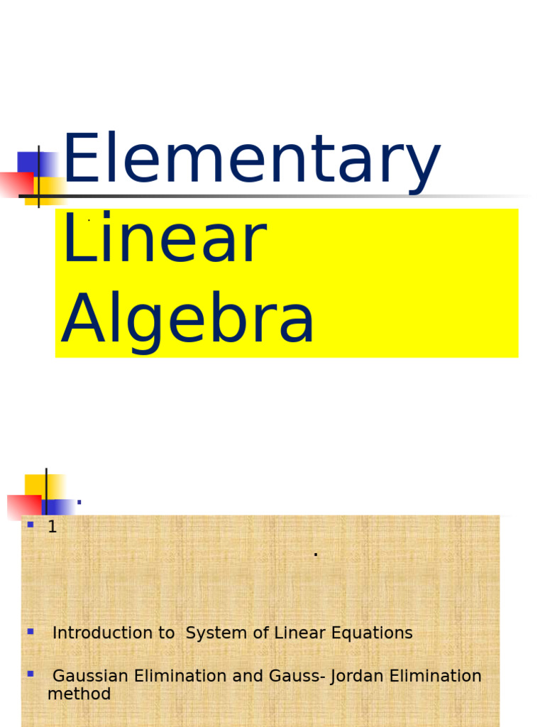 LEC - 3 - REF-and-RREF-of-a-matrix Linear Algebra | PDF | Mathematical ...