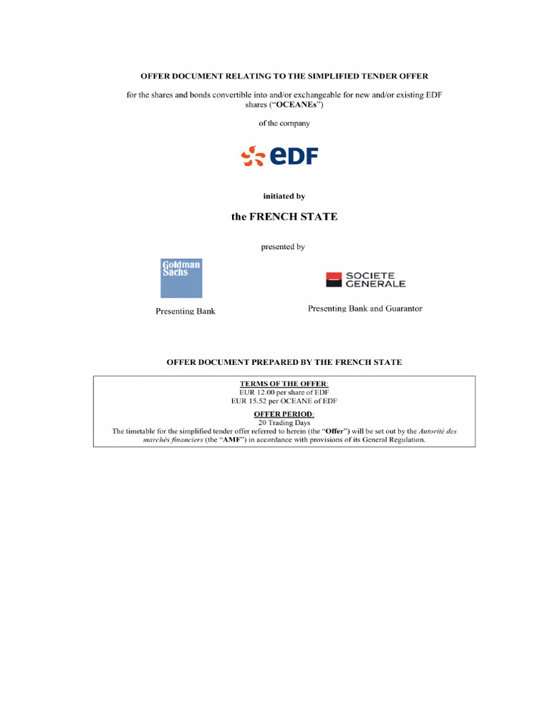 Extract of the prospectus on EDF | PDF