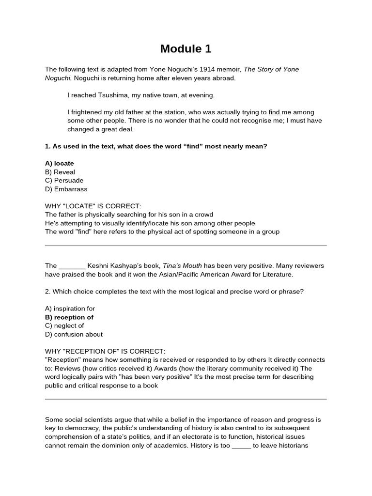 DSAT Dec 2024 - Int - 2 - Reading and Writing-Minmin | PDF | Impressionism | Tyrannosaurus