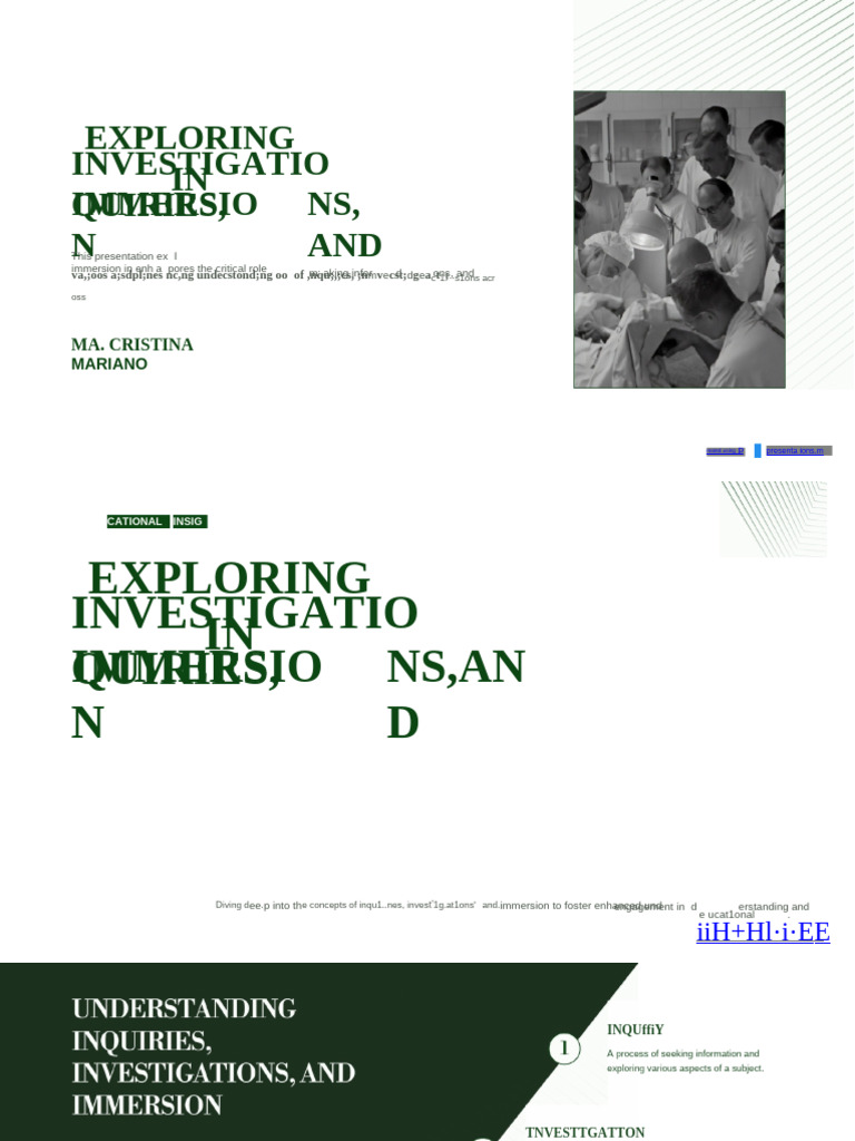Inquiries Investigations and Immersion Analysis | PDF | Methodology ...