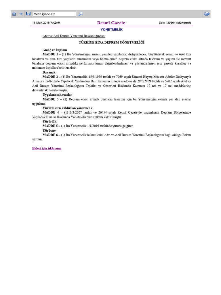 Deprem Yönetmeli̇ği̇ | PDF