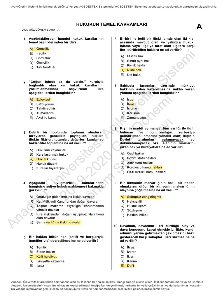 DS - 2019-2020 Çöz | PDF