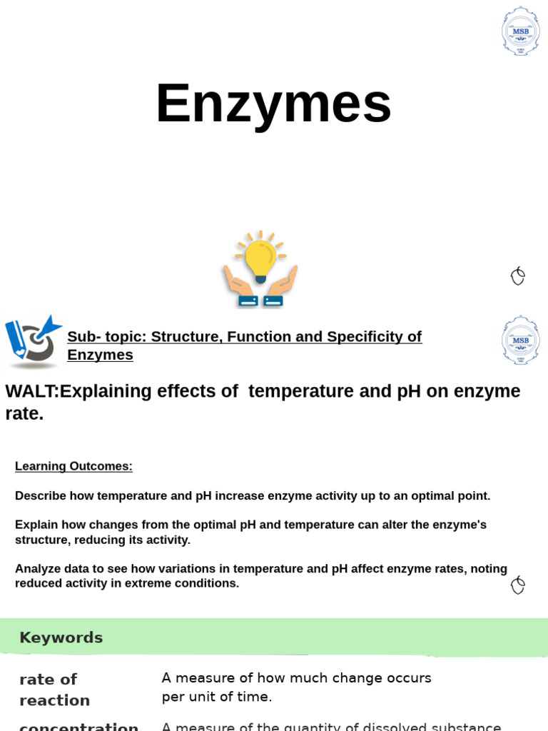 Effect of Temperature and PH On Enzyme Activityslide Deck | PDF ...