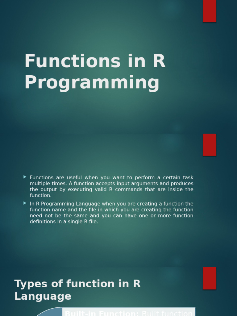 654495996 Functions in R Programming | PDF | Area | Parameter (Computer Programming)