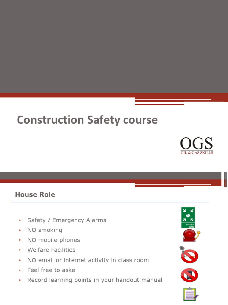 OGS-ZTP-GH-TRM-0006 - C0 Construction Safety | PDF | Crane (Machine ...